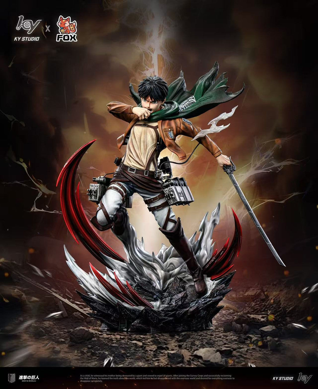Attack on Titan - Eren Jaeger | 1:6 Resin Statue | by KY Studio & Fox – HandsomeCake Goodies